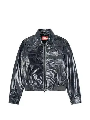 DIESEL® Patent Leather Shirt Jacket