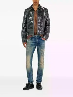 DIESEL® Patent Leather Shirt Jacket