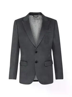 BILLIONAIRE Crest Peak-lapel Blazer - Grey
