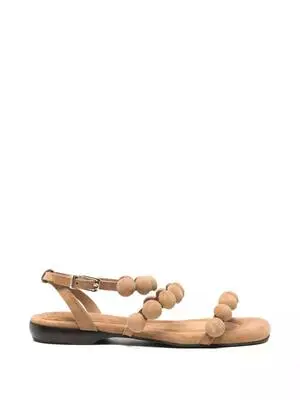 Ash Ash Embellished Suede Sandals Neutrals