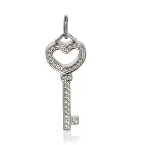 Tiffany & Co. Diamond Mini Heart Key Pendant