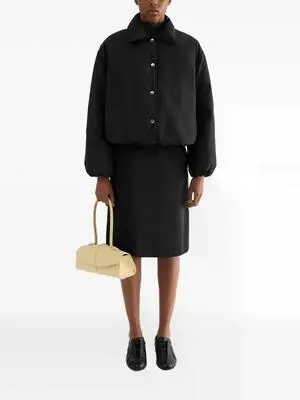 JIL SANDER A-line Midi Skirt - Black