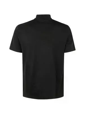 GIRELLI BRUNI Mock-neck Short-sleeve T-shirt - Black
