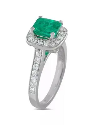 LB EXCLUSIVE Emerald And Diamond Ring - Silver