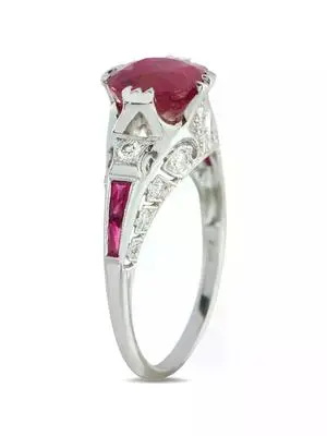 LB EXCLUSIVE 18k White Gold Ruby And Diamond Ring
