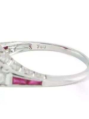 LB EXCLUSIVE 18k White Gold Ruby And Diamond Ring