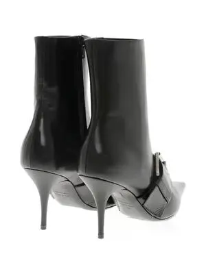 Balenciaga Buckle-embellishment Pointed-toe Ankle Boots