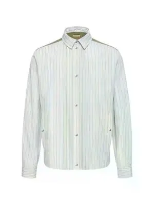 Moncler Striped Panelled Shirt - Neutrals