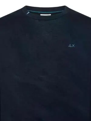 SUN 68 Embroidered Logo Crew Neck Jumper