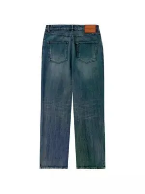WOOYOUNGMI Faded Straight-leg Jeans - Blue