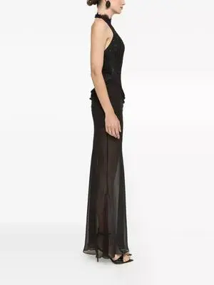 NISSA Sequin Embellishment Maxi Dress