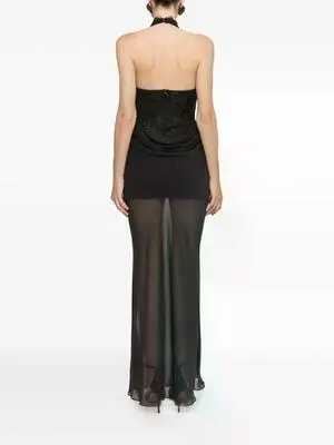 NISSA Sequin Embellishment Maxi Dress