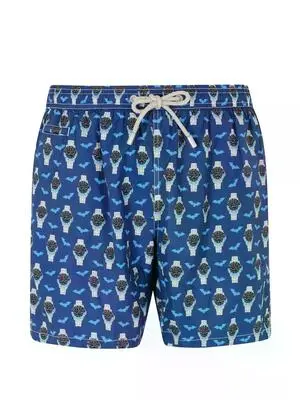 MC2 SAINT BARTH Lighting Micro Fantasy Drawstring Swim Shorts - Blue