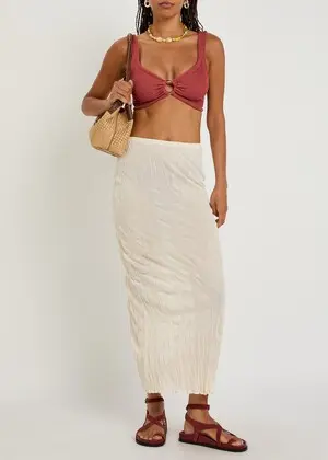 Hunza G Gold-hoop Crinkle Bikini - Rust