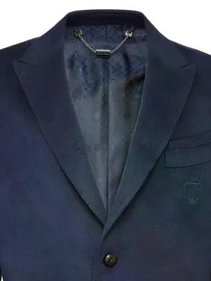 BILLIONAIRE Crest Single-breasted Blazer - Blue