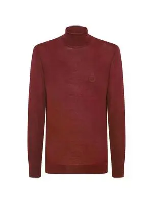 BILLIONAIRE Crest-embroidered Roll-neck Sweater