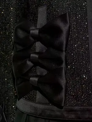 Noir Kei Ninomiya Shimmering Bow Embellished Jacket