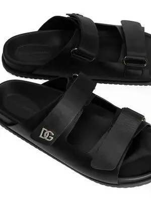 Dolce & Gabbana Calfskin Sandals With Dg Logo
