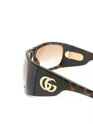 Gucci Double G Tortoiseshell-effect Sunglasses