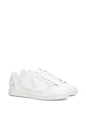 Valentino Garavani Backnet Calfskin Sneakers - White