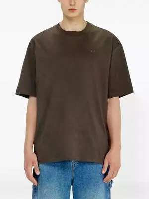 DIESEL® Logo-embroidered Washed-finish T-shirt