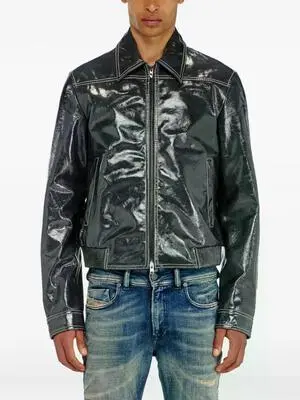 DIESEL® Patent Leather Shirt Jacket