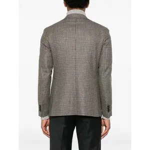 Tagliatore Houndstooth Blazer - Cream