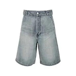 Fear Of God Indigo Denim Shorts With Button Fastening And Tonal Stitching
