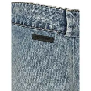 Fear Of God Indigo Denim Shorts With Button Fastening And Tonal Stitching