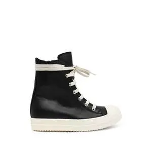 Rick Owens RICK OWENS High-Top Leather Trainers Black
