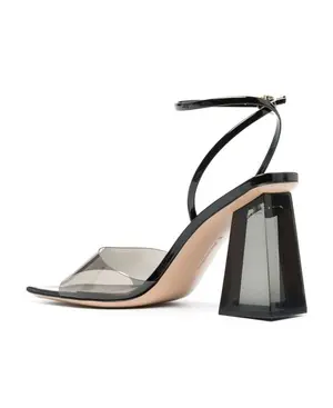 GIANVITO ROSSI Square-toe 85mm Sandals - Gray