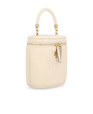 Tory Burch Logo Plaque Leather Cylinder Bag