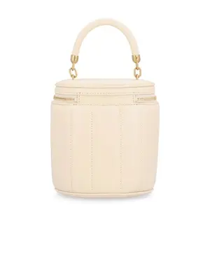 Tory Burch Logo Plaque Leather Cylinder Bag