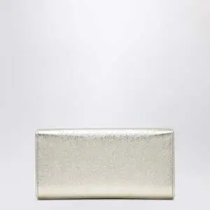 JIMMY CHOO Emmie Clutch In Platinum Ice Brilliance Fabric - Silver