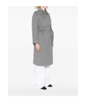 Max Mara Belted Coat - Gray