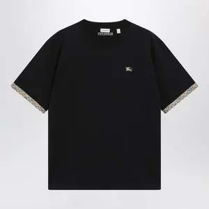 Burberry Cotton Jersey T-shirt With Check Trim