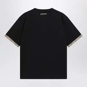 Burberry Cotton Jersey T-shirt With Check Trim