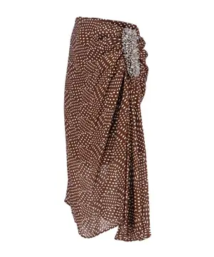 Dries Van Noten Embellished Dot Printed Skirt