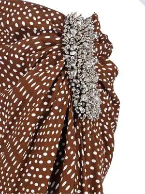 Dries Van Noten Embellished Dot Printed Skirt