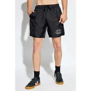 Amiri Silk Shorts With Graphic Print