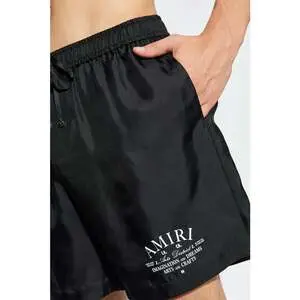 Amiri Silk Shorts With Graphic Print