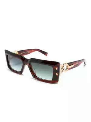 Balmain Imperial Rectangle-frame Sunglasses