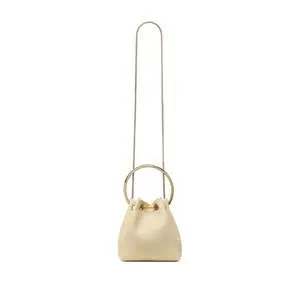 JIMMY CHOO Leather Bucket Bag With Pearl Embellishment
