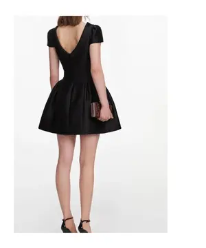 SELF-PORTRAIT Taffeta Collared Mini Dress