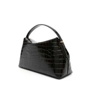 TOTEME Crocodile Embossed Leather Shoulder Bag - Brown