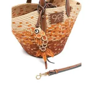 ANYA HINDMARCH Raffia And Leather Tote Bag
