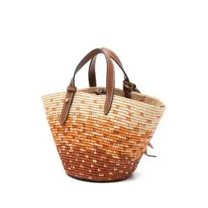 ANYA HINDMARCH Raffia And Leather Tote Bag