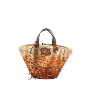ANYA HINDMARCH Raffia And Leather Tote Bag - Cream