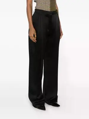 Stella McCartney Pleated Satin-finish Trousers