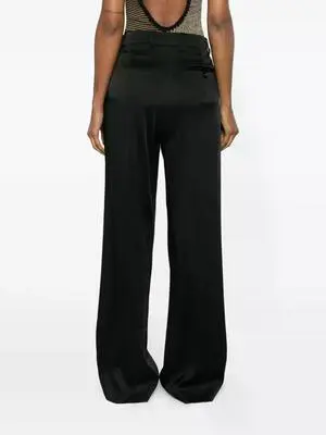 Stella McCartney Pleated Satin-finish Trousers
